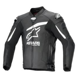 Alpinestars GP Plus R V4 Airflow Leather Jacket Black White - Chromeburner