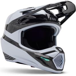 FOX V3 RS 50th Limited Edition MIPS White Motocross Helmet - Chromeburner