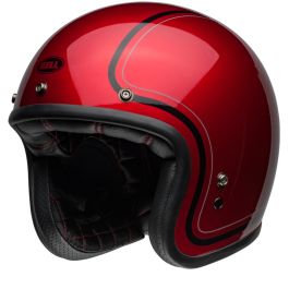 Bell Custom 500 Chief Candy Red Jet Helmet - Chromeburner
