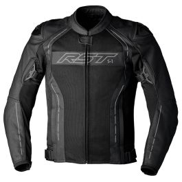 RST S-1 Mesh Leather Jacket Black Black - Chromeburner