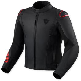 Revit Quadratic Logo perforated Motorcycle Leather Jacket - Chromeburner