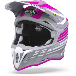 Airoh Striker Shaded Flat Pink Motocross Helmet - Chromeburner