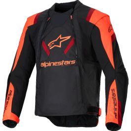 Alpinestars T-Stunt Air Black Red Fluo Dark Red Motorcycle Jacket ...