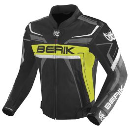 Berik Absolute Race Black Neon Yellow Anthracite Leather Motorcycle ...