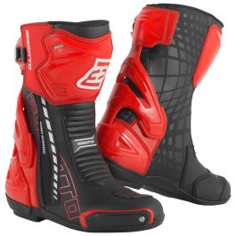 Bogotto Donington Black Red Motorcycle Boots - Chromeburner