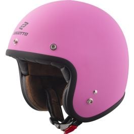 Bogotto H541 Solid Pink Jet Helmet - Chromeburner