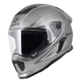 Bogotto Rapto Grey Silver Full Face Helmet - Chromeburner