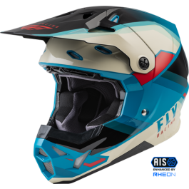 FLY Racing Formula Cp Rush Helmet Black Stone Dark Teal - Chromeburner
