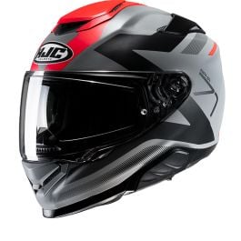 Hjc Rpha 71 Pinna Grey Red Mc1Sf Full Face Helmets - Chromeburner