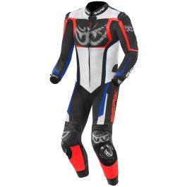 Berik NexG Black Red Blue Grey One Piece Motorcycle Suit - Chromeburner