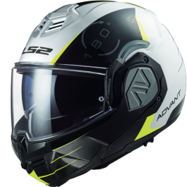 LS2 FF906 Advant Codex White Black Modular Helmet - Chromeburner