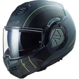 LS2 FF906 Advant Cooper Matt Titanium Black Modular Helmet - Chromeburner