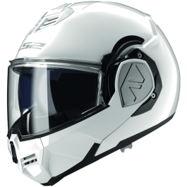 LS2 FF906 Advant Solid White 06 Modular Helmet - Chromeburner