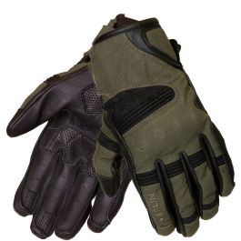 Merlin Mahala Raid D3O Green Motorcycle Gloves - Chromeburner