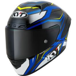 KYT NZ Race Carbon Stride Blue Full Face Helmet - Chromeburner