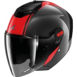 Shark RS Jet Carbon Skin Black Red Jet Helmet - Chromeburner