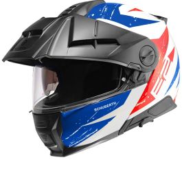 Schuberth E2 Explorer Blue Red Modular Helmet - Chromeburner