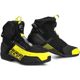 SHIMA Edge Waterproof Black Yellow Motorcycle Shoes - Chromeburner