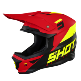 Shot Helmet Furious Chase Red Neon Yellow Matt - Chromeburner