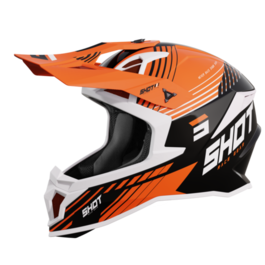Shot Helmet Lite Fury Black Neon Orange Glossy - Chromeburner