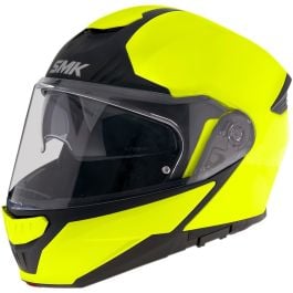 SMK Gullwing 06 Neon Yellow Flip Up Helmet - Chromeburner