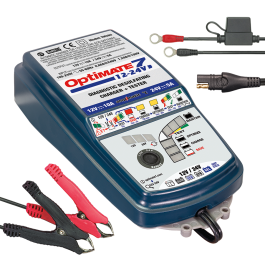Tecmate Optimate 7 12V/24V Battery Tender - Chromeburner