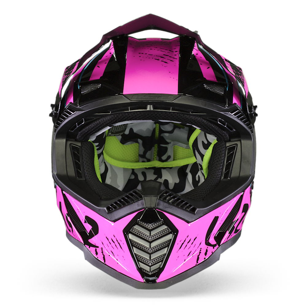 LS2 Mx437 Fast Evo Verve Black Fluo Pink - Chromeburner